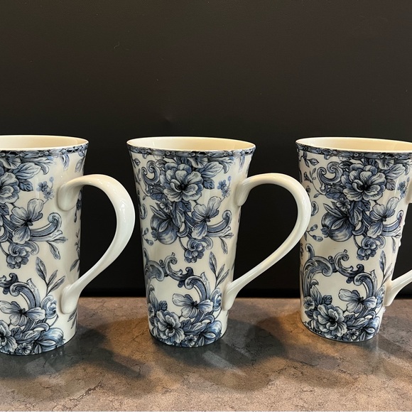 222Fifth | Kitchen | Mugs Special Tall Elegant Blue And White | Poshmark